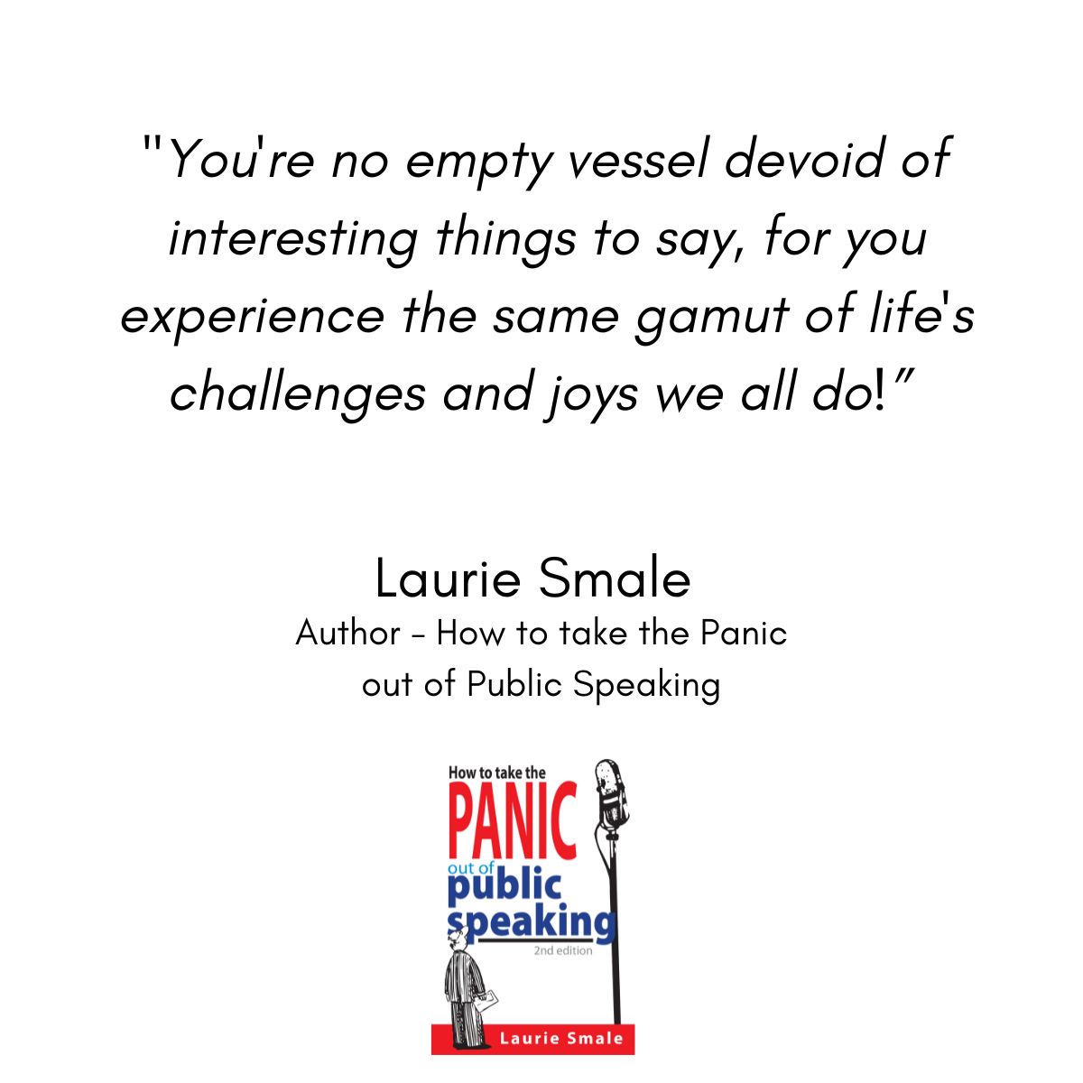 Quote You're No Empty Vessel - Laurie Smale Inspirational Speaker and ...