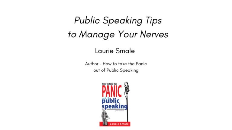Article Public Speaking Tips To Manage Your Nerves - Laurie Smale Inspirational Speaker and Author