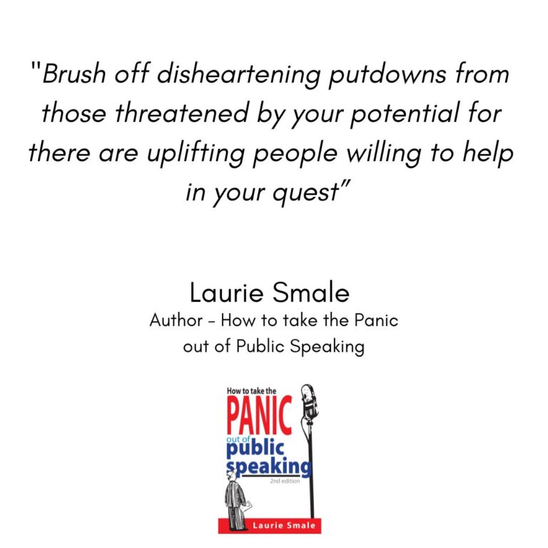 Quote Brush Off Disheartening Putdowns - Laurie Smale Inspirational ...