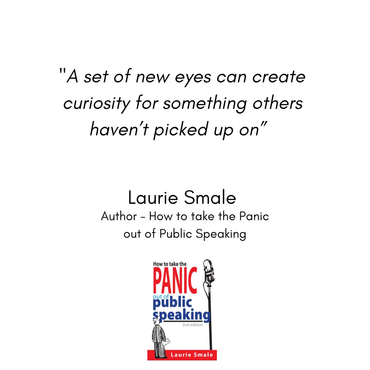 Quote A Set Of New Eyes - Laurie Smale Inspirational Speaker and Author